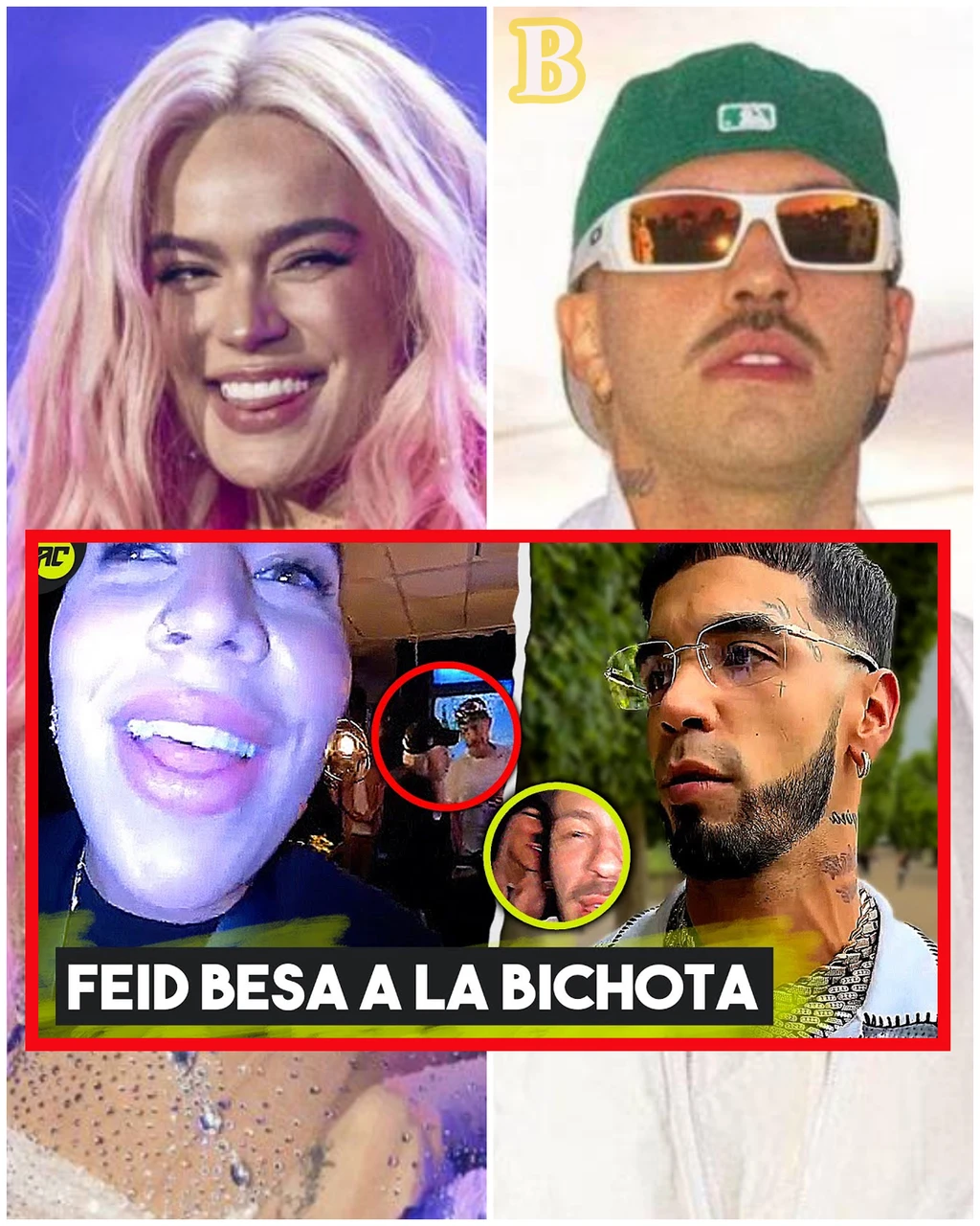¡BOMBA! Karol G y Feid Se Besan en Público y ¡El Fercho Revela un Secreto Impactante Sobre Anuel ...