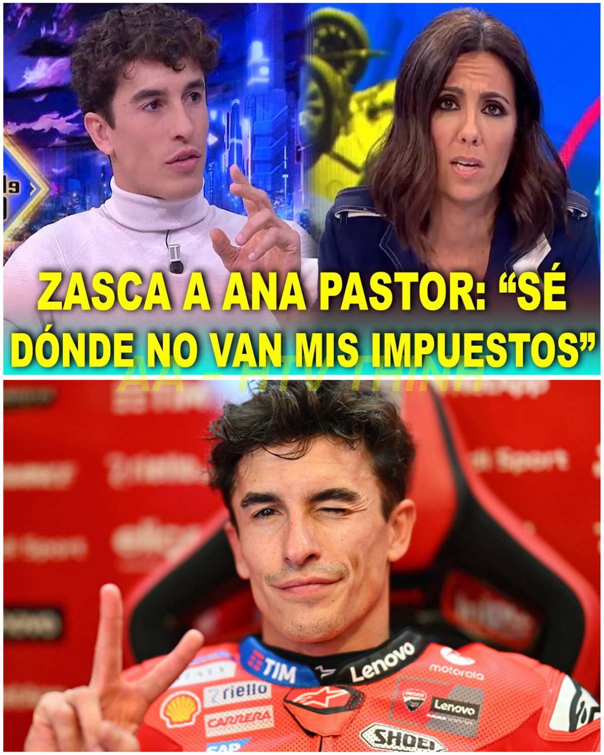 💥BOMBA! ZASCA a Marc Márquez a Ana Pastor en La Sexta: “Sé dónde NO van ...