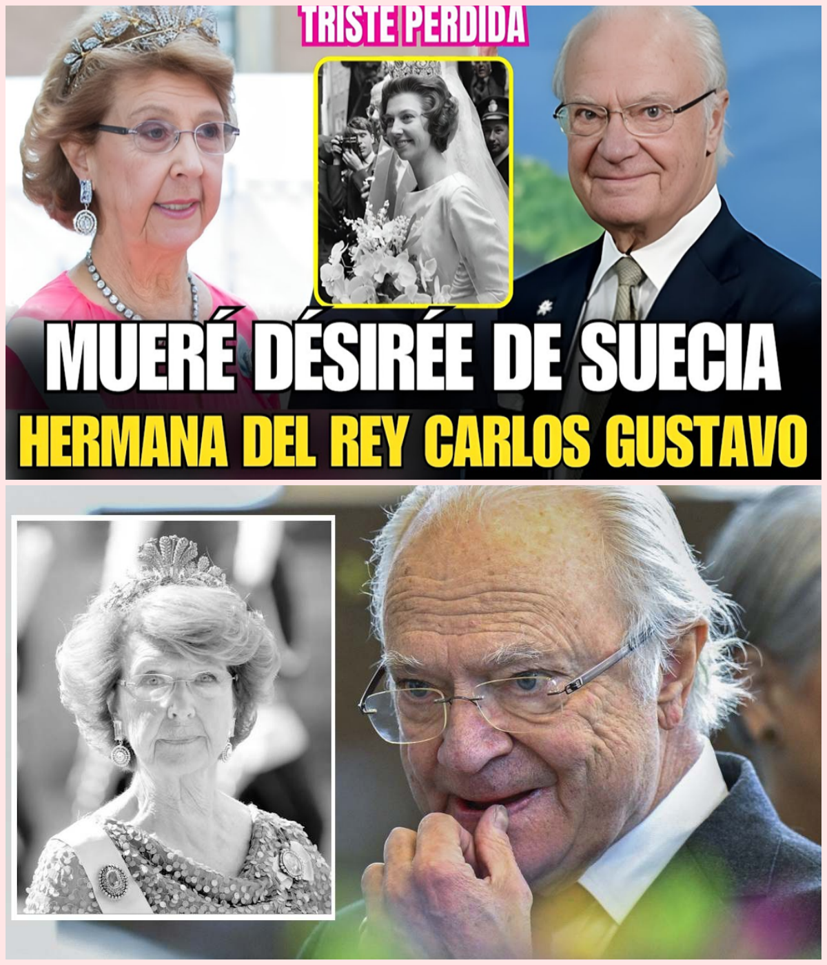 🚨 Fallecimiento de la Princesa Désirée de Suecia, Hermana del Rey ...